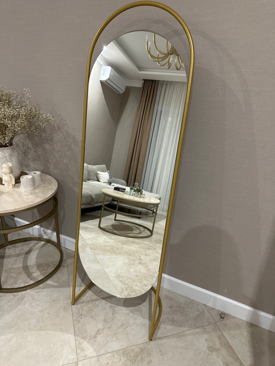 Зеркало напольное овальное в золотой раме 163 х 54 см Еvelum Gold ...