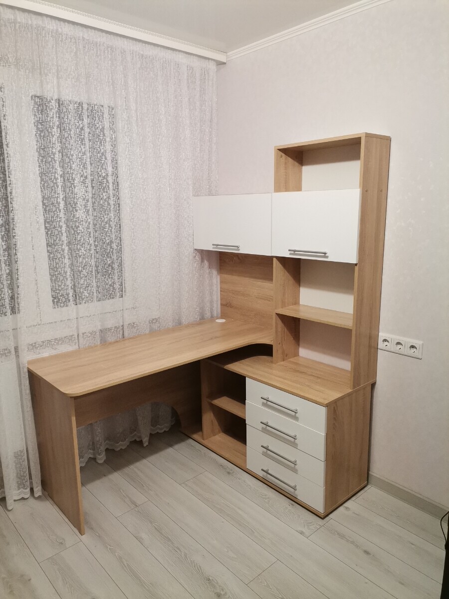 Письменный стол со стеллажом справа венге, беленый дуб "КСТ-14П ...