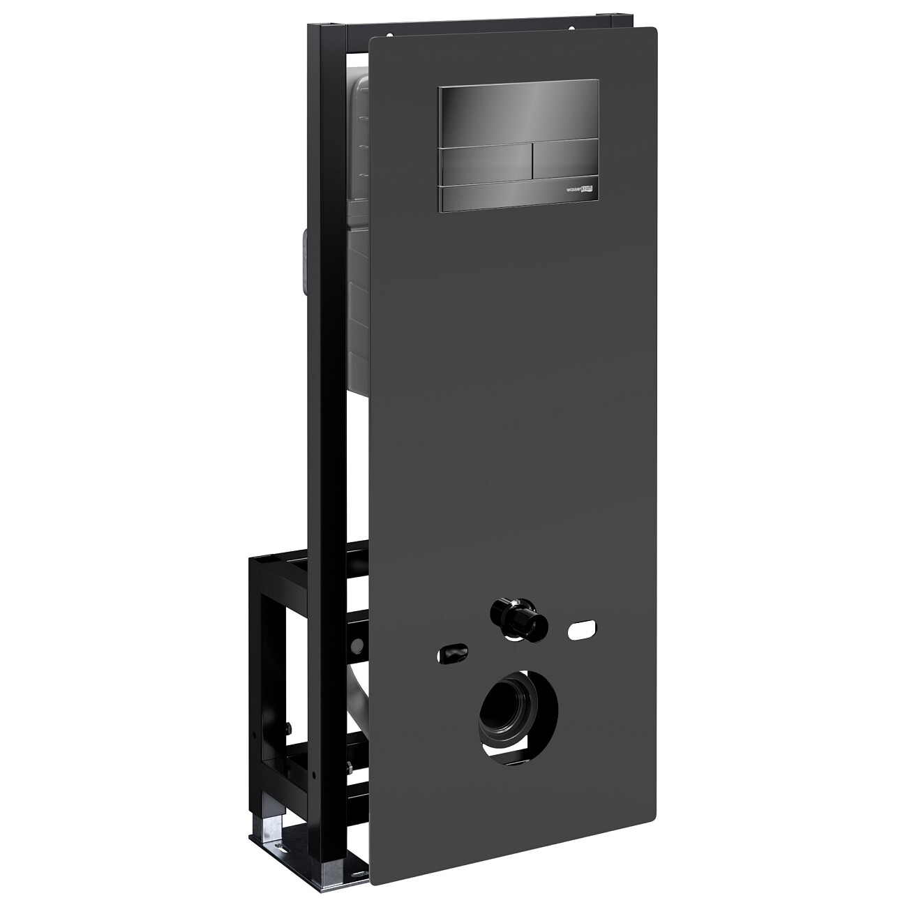 Инсталляция для подвесного унитаза с кнопкой смыва черная Glan 66TLT ...