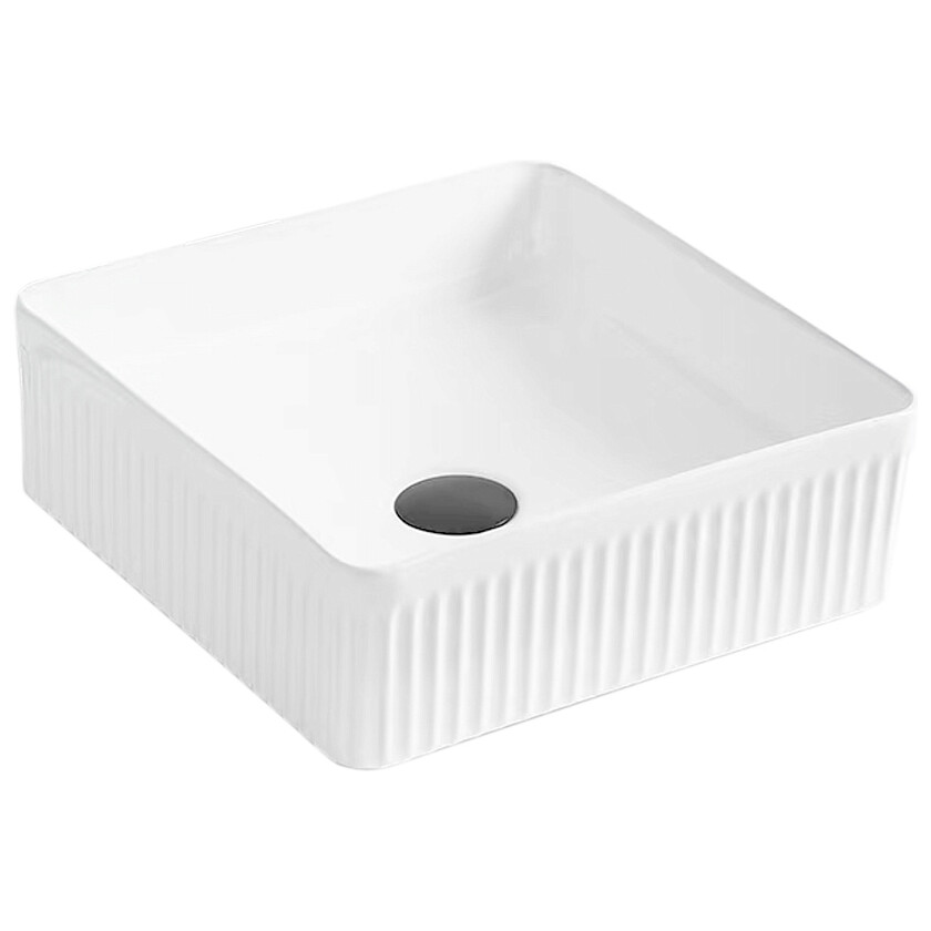 Раковина накладная квадратная 40 см белая Point "Деметра" PN43121 ...