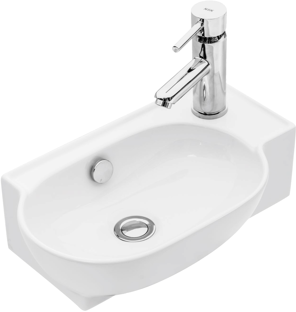 Рукомойник встраиваемый керамический прямоугольный 28х51 см белый ...